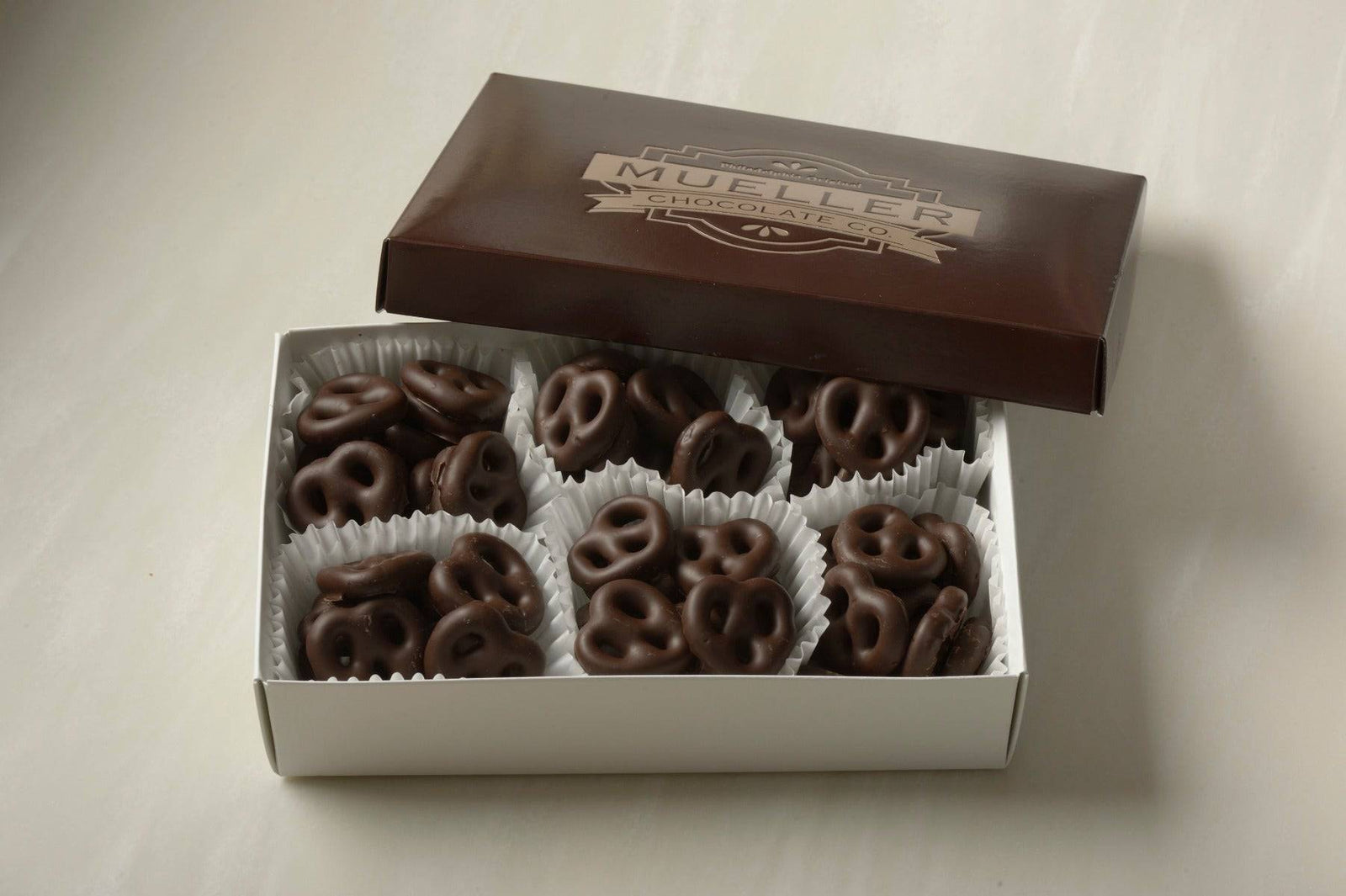 Dark Chocolate Mini Chocolate Covered Pretzel Gift Box – 1 lb